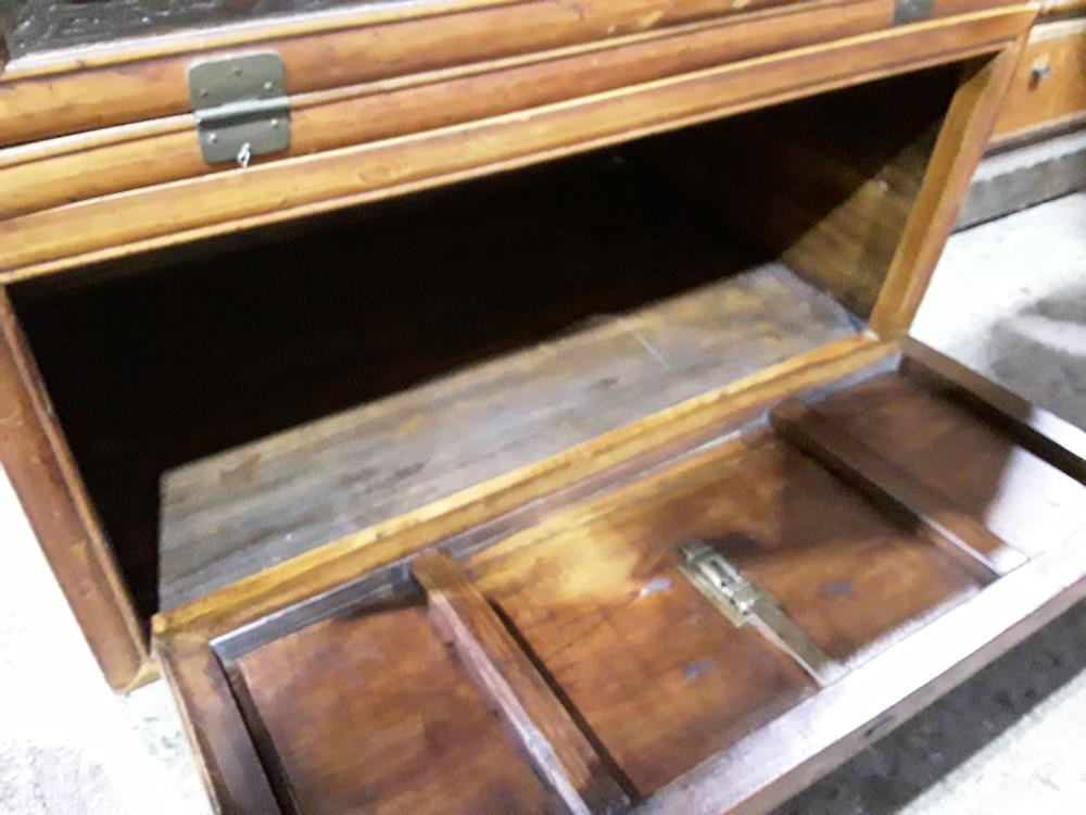 MEUBLE COFFRE CHINOIS 1 ABATTANT NOIR DECOR occasion - Troc de France